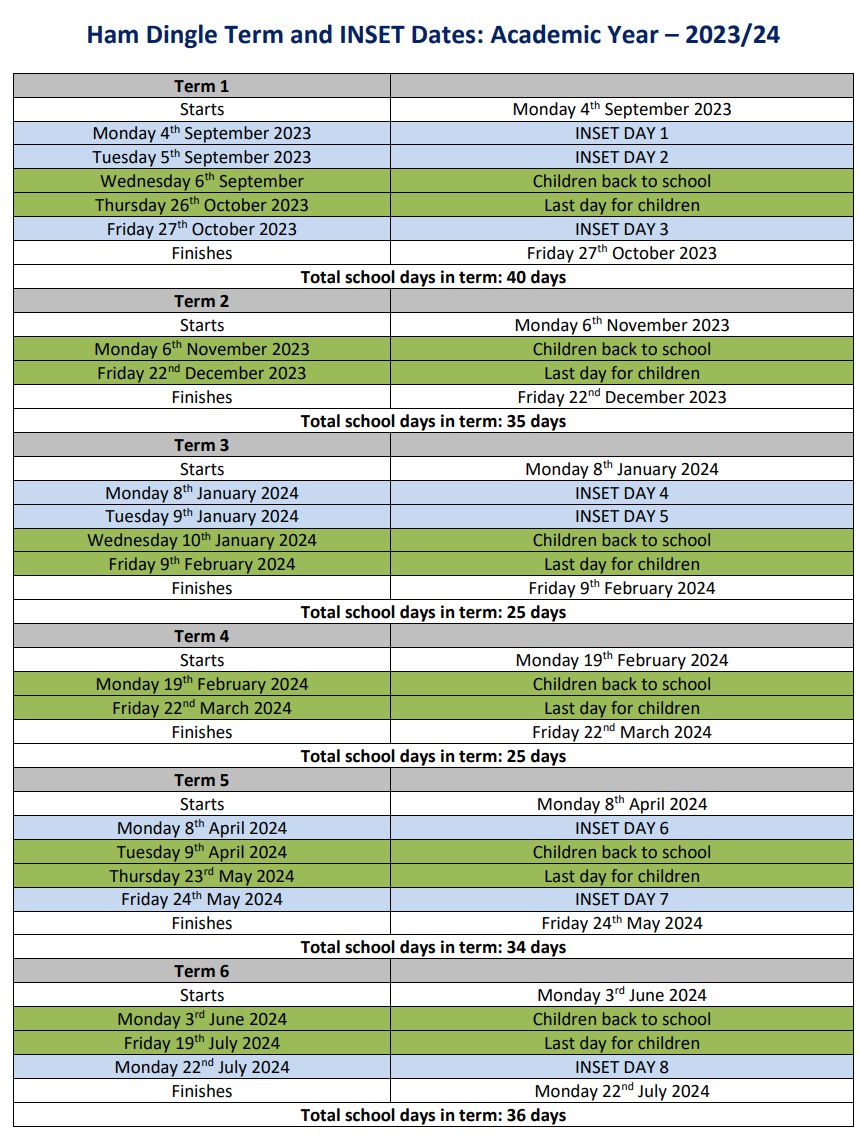 Ham Dingle Primary School > For Parents > Friday Flyers